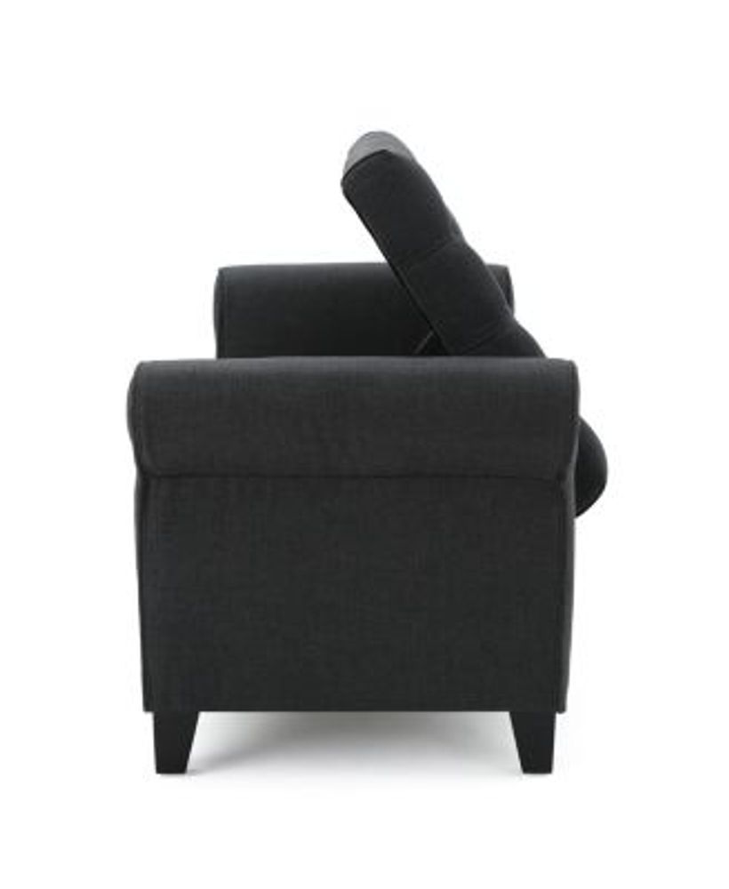 Noble House Keiko Contemporary Rolled Arm Storage Ottoman Bench Mall