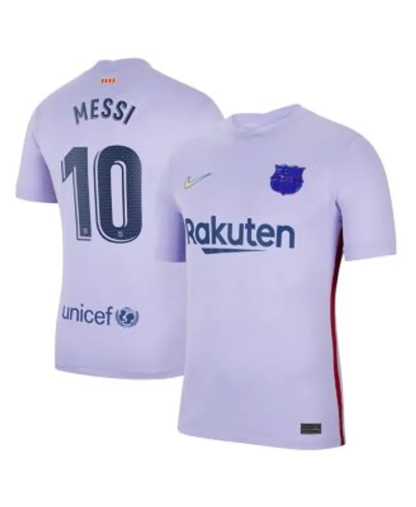 Nike Men's Lionel Messi Purple Barcelona 2021/22 Away Stadium Replica ...