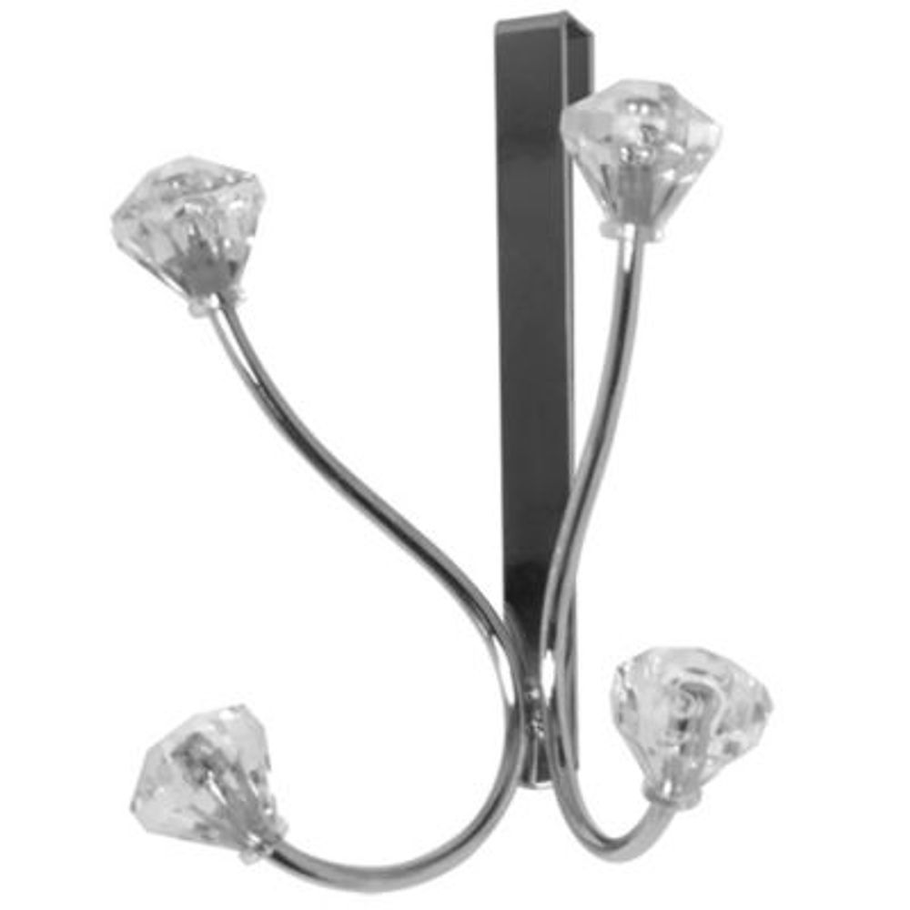 Home Basics Over the Door Double Hanging Hook with Crystal Knobs | Mall of America®