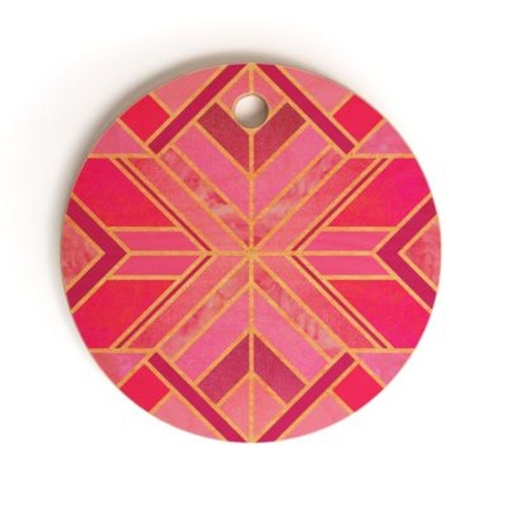 Deny Designs Pink Geo Star Round Cutting Board | Mall of America®