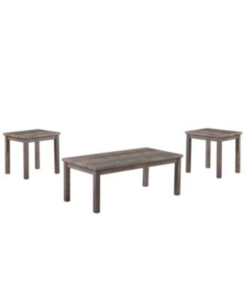 Furniture of America Tana Wooden Coffee Table Set, 3 Piece | Mall of ...