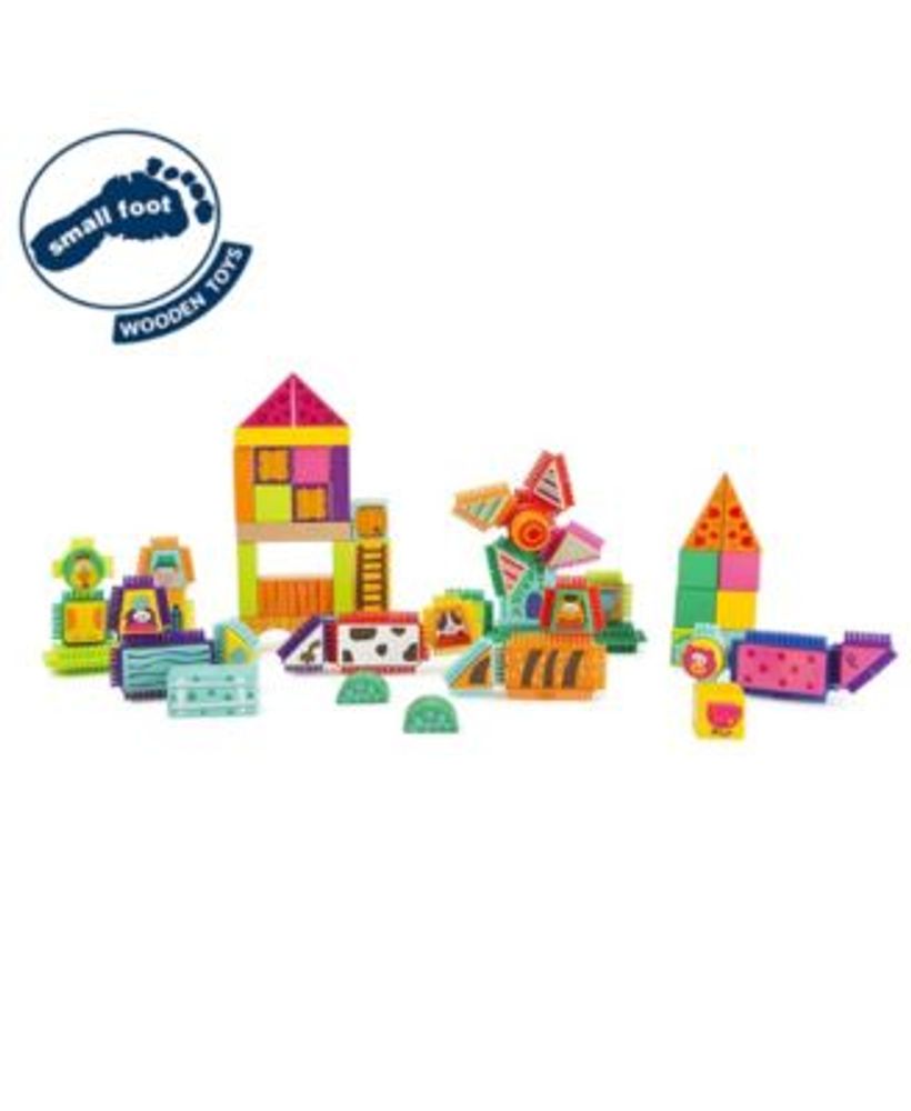 Legler USA Small Foot Wooden Toys Farm Theme Wood and Knobs Building ...