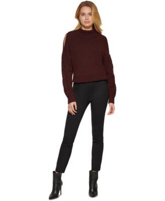 DKNY Women's Mock-Neck Side-Slit High-Low-Hem Sweater | Mall of America®
