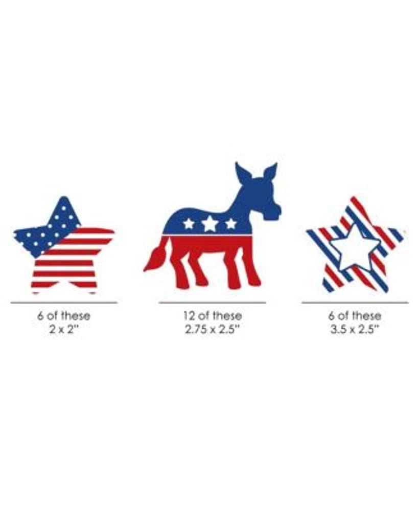 Big Dot of Happiness Election (D) - Political Party DIY Shaped Cut-Outs ...