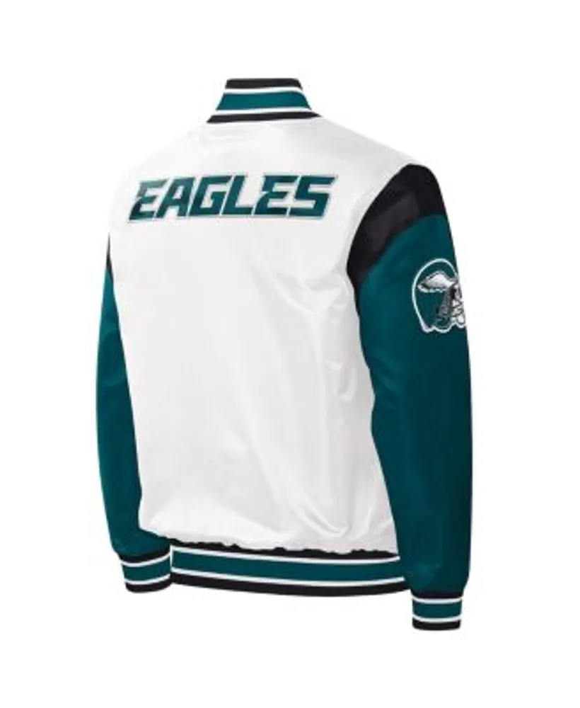 Starter Men's White Philadelphia Eagles Throwback Warm Up Pitch Satin ...