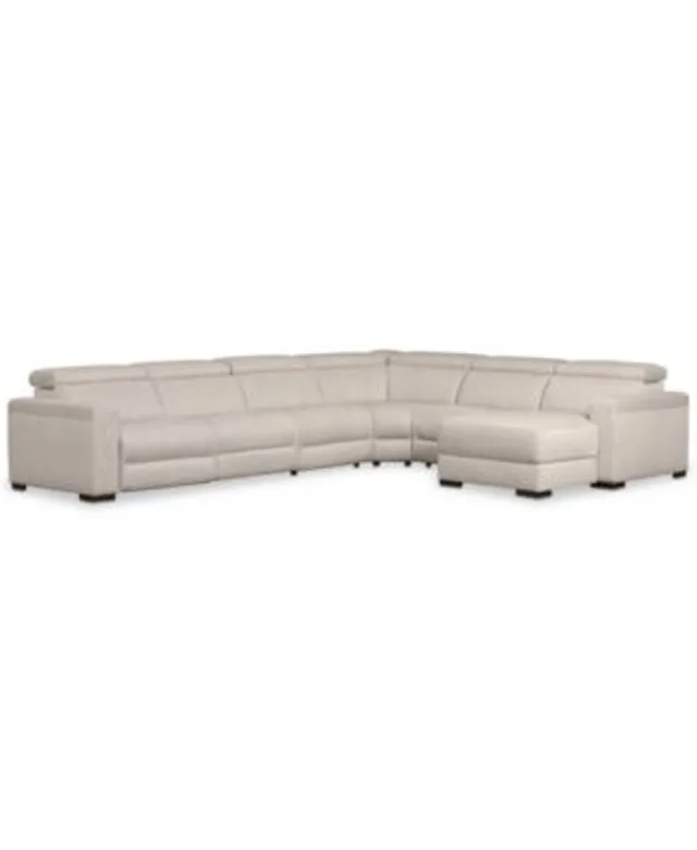 Nevio 6 Pc Leather L Shaped Sectional Sofa | Cabinets Matttroy