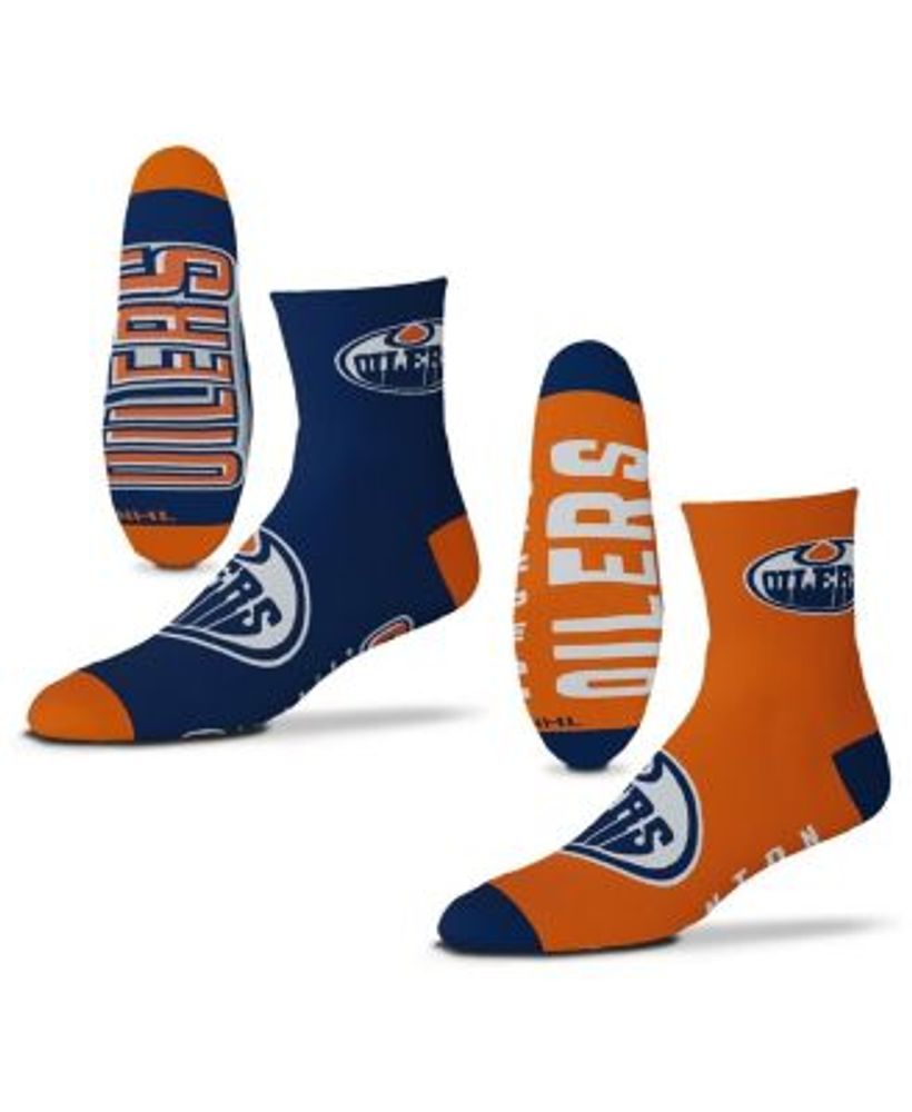 For Bare Feet Men's Edmonton Oilers 2-Pack Team Quarter-Length Socks ...