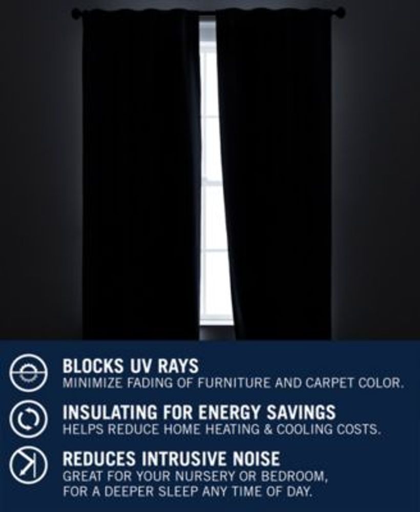 Nautica Virginia Ultimate Blackout Back Tab Window Curtain Panel Set ...
