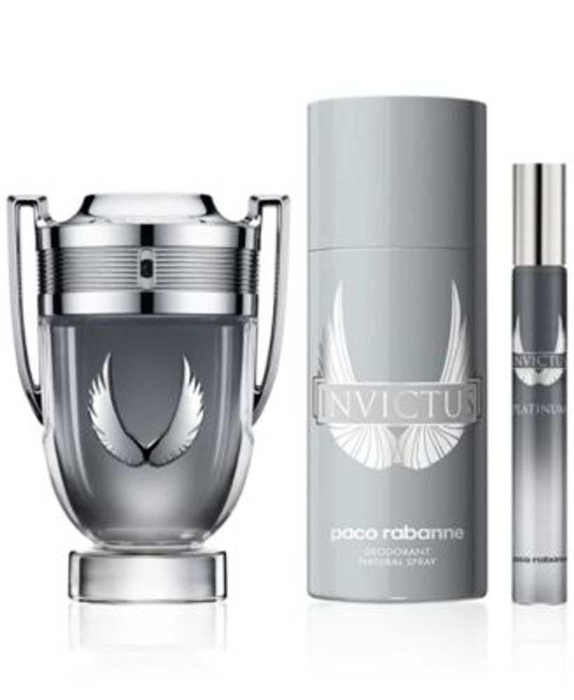 Paco Rabanne Men's 3-Pc. Invictus Platinum Eau de Parfum Gift Set ...