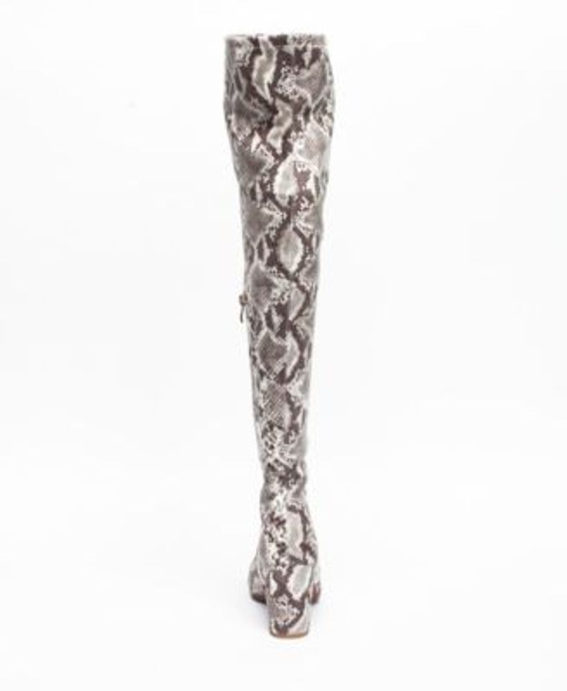 SMASH Shoes Women's Yaya Extra Wide Calf Chunky Heels Over-The-Knee ...