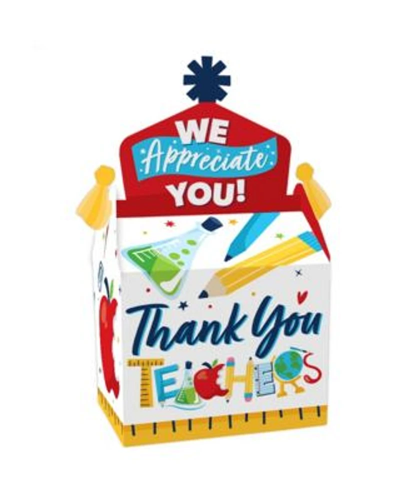 Big Dot of Happiness Thank You Teachers - Treat Box Party Favors ...