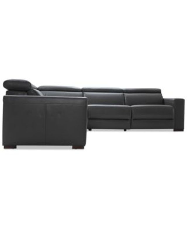Nevio Leather Power Reclining Sectional Sofa | Baci Living Room