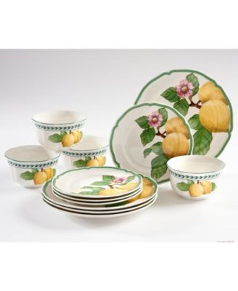 Villeroy & Boch French Garden Modern Lemons 12-PC Dinnerware Set | Mall ...
