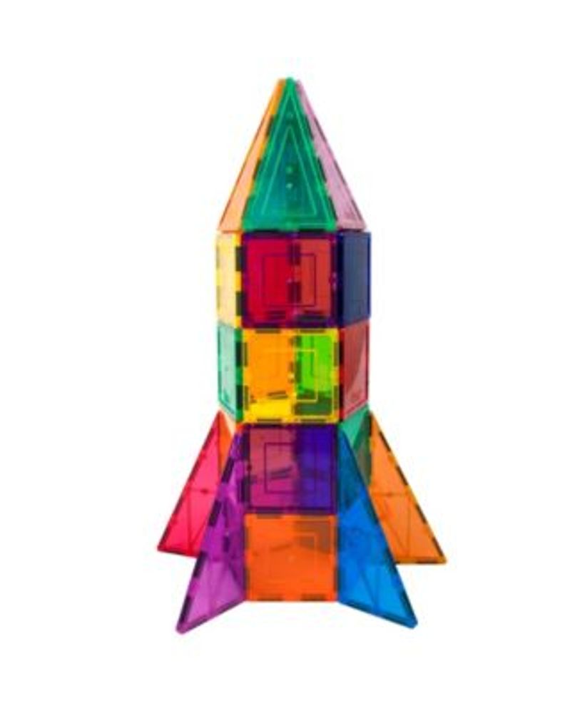 PicassoTiles Rocket Booster Theme Magnetic Building Block Set, 32 Piece ...