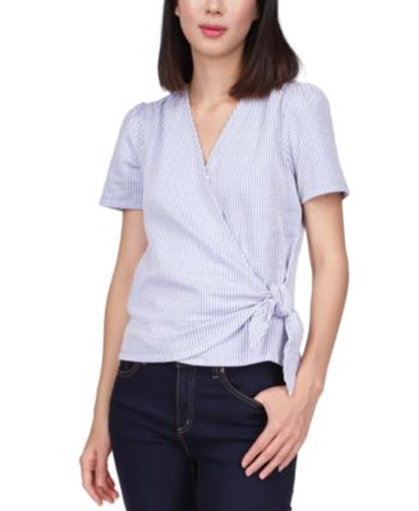 Michael Kors Short Sleeve Wrap Top, Regular & Petite | Mall of America®