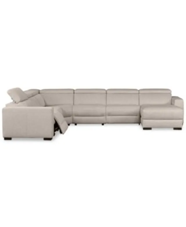 Nevio 6 Pc Leather L Shaped Sectional Sofa | Cabinets Matttroy
