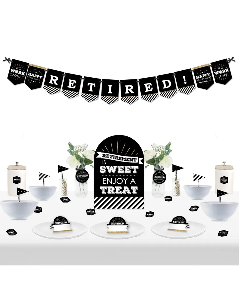 Big Dot Of Happiness Happy Retirement Diy Retirement Party Signs Snack ...