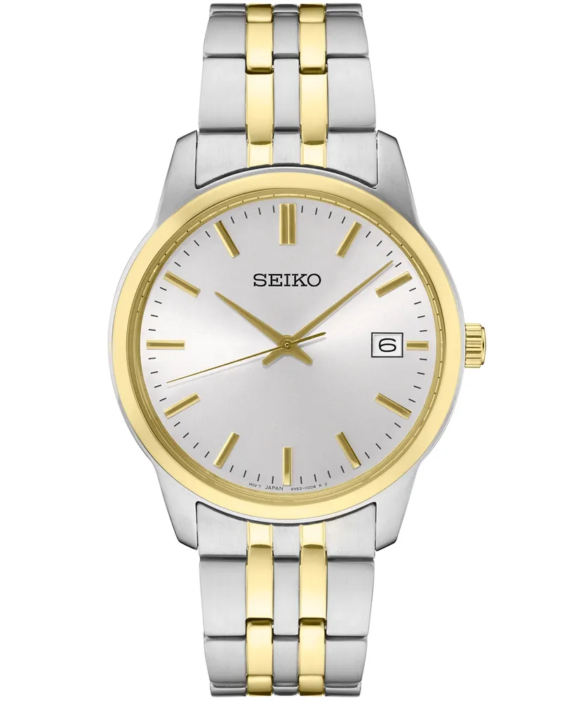 Seiko Men's Essential Two-Tone Stainless Steel Bracelet Watch 40mm ...