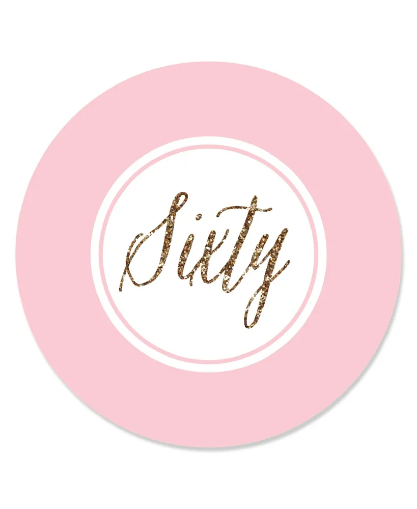 Big Dot Of Happiness Chic 60th Birthday - Pink and Gold - Birthday ...