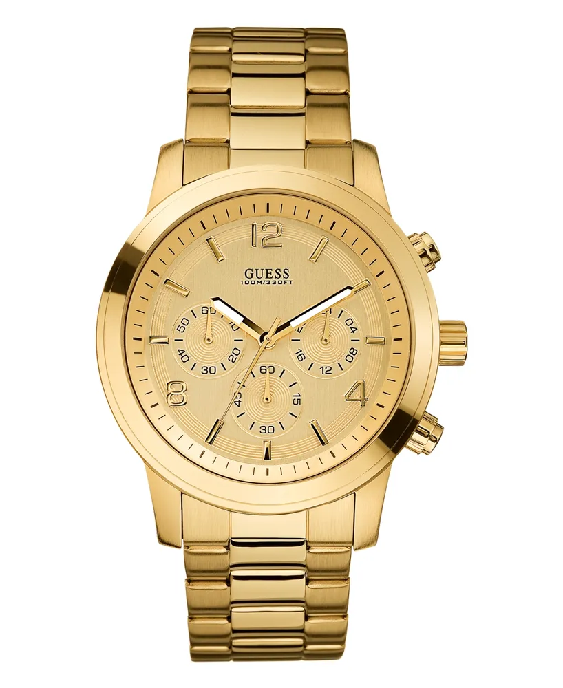 Guess Men's chronographgraph Gold-Tone Stainless Steel Watch 45mm ...