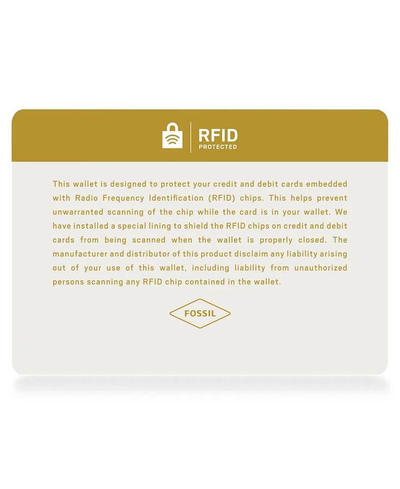 Fossil Men's Leather Wallet Derrick Rfid-Blocking Bifold with Flip Id ...