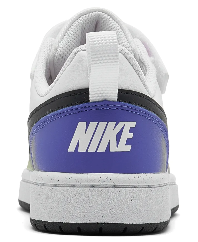 Nike Little Girls Court Borough Low Recraft Adjustable Strap Casual ...