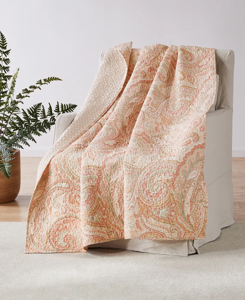Levtex Spruce Paisley Reversible Quilted Throw, 50" x 60" | Mall of ...