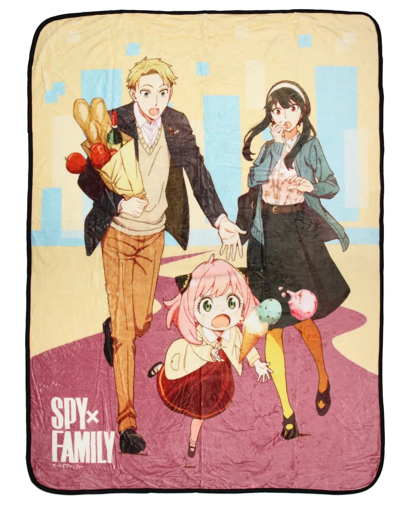 Spy x Family Manga Anime Anya Yor Loid Forger Plush Fleece Soft Throw ...