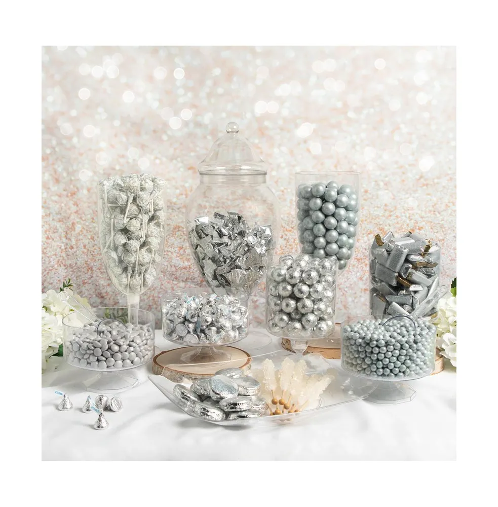 Just Candy 14 lbs+ Premium Silver Candy Buffet (Feeds 24-36) | Plaza ...