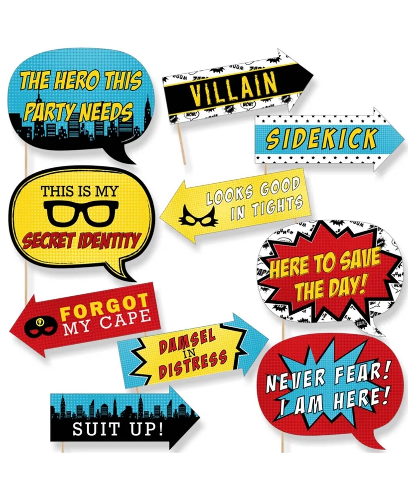 Big Dot Of Happiness Funny Bam Superhero - Baby Shower or Birthday ...
