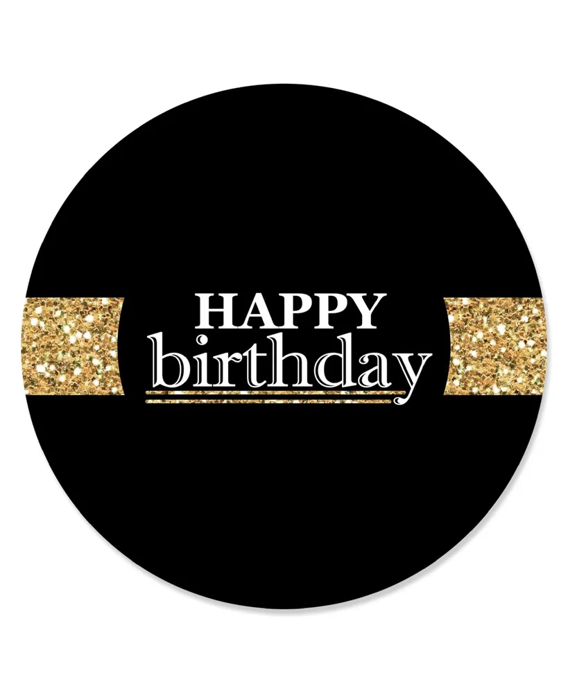 Big Dot Of Happiness Adult Happy Birthday - Gold - Birthday Party ...