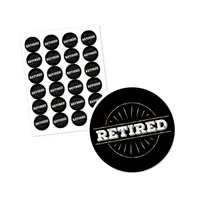 Big Dot Of Happiness Happy Retirement - Retirement Party Circle Sticker ...