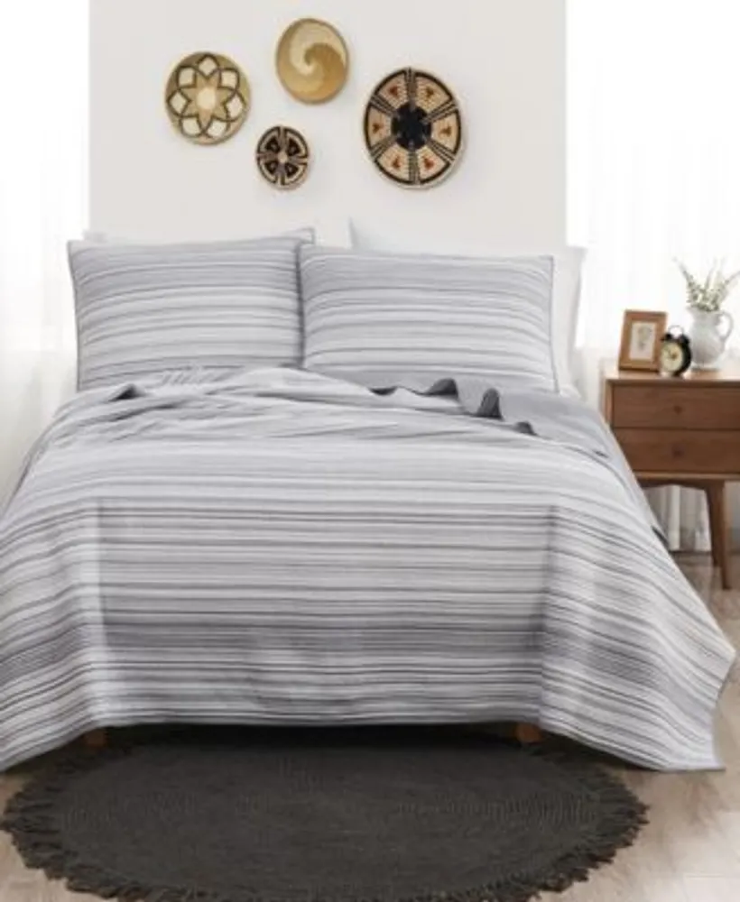 Macy's Brooklyn Loom Noah Stripe Yarn Dye Quilt Set Collection ...