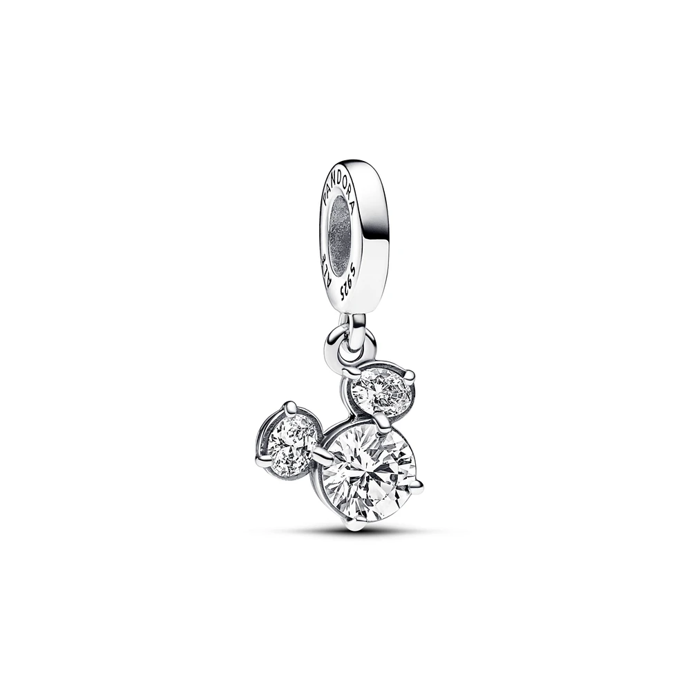 Pandora Disney Cubic Zirconia Mickey Mouse Head Silhouette Dangle Charm ...