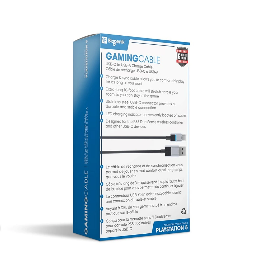 Biogenik Playstation 5 USB-C Glow Gaming Cable | Coquitlam Centre