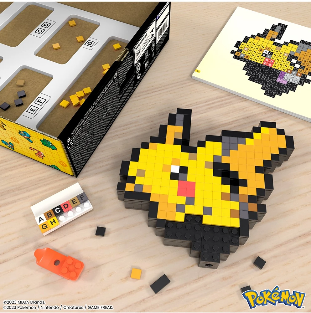 Mattel Mega Pokémon Pixel-Art: Pikachu Building Set | Place Rosemère