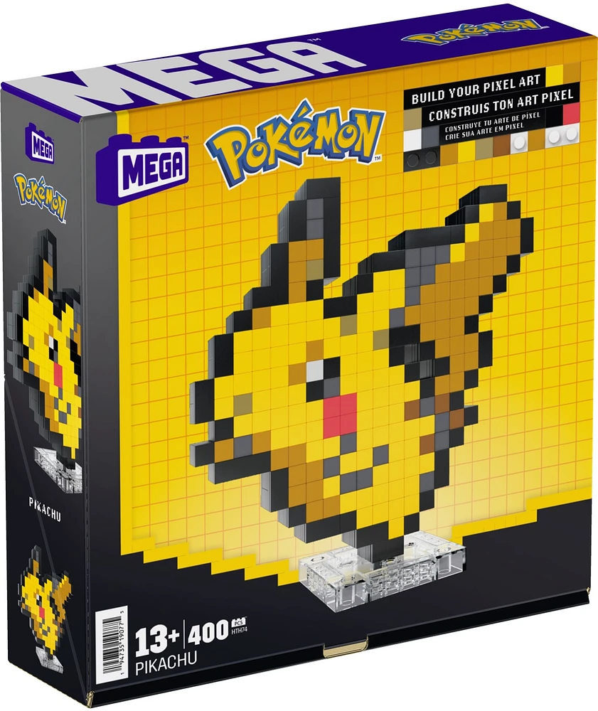 Mattel Mega Pokémon Pixel-Art: Pikachu Building Set | Place Rosemère