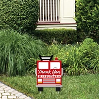 Big Dot of Happiness Thank You Firefighters - Outdoor Lawn Sign - First ...