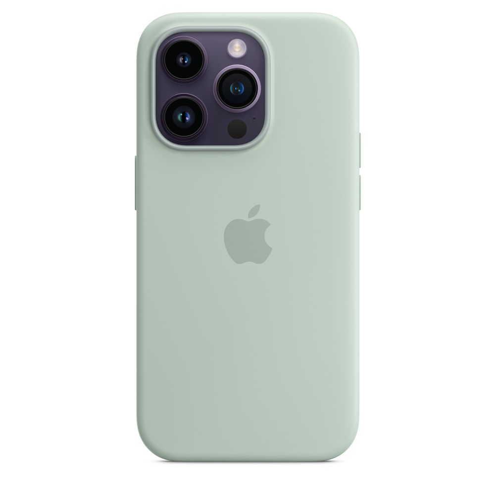 Apple IPhone 14 Pro Silicone Case with MagSafe - Succulent | Mall of ...