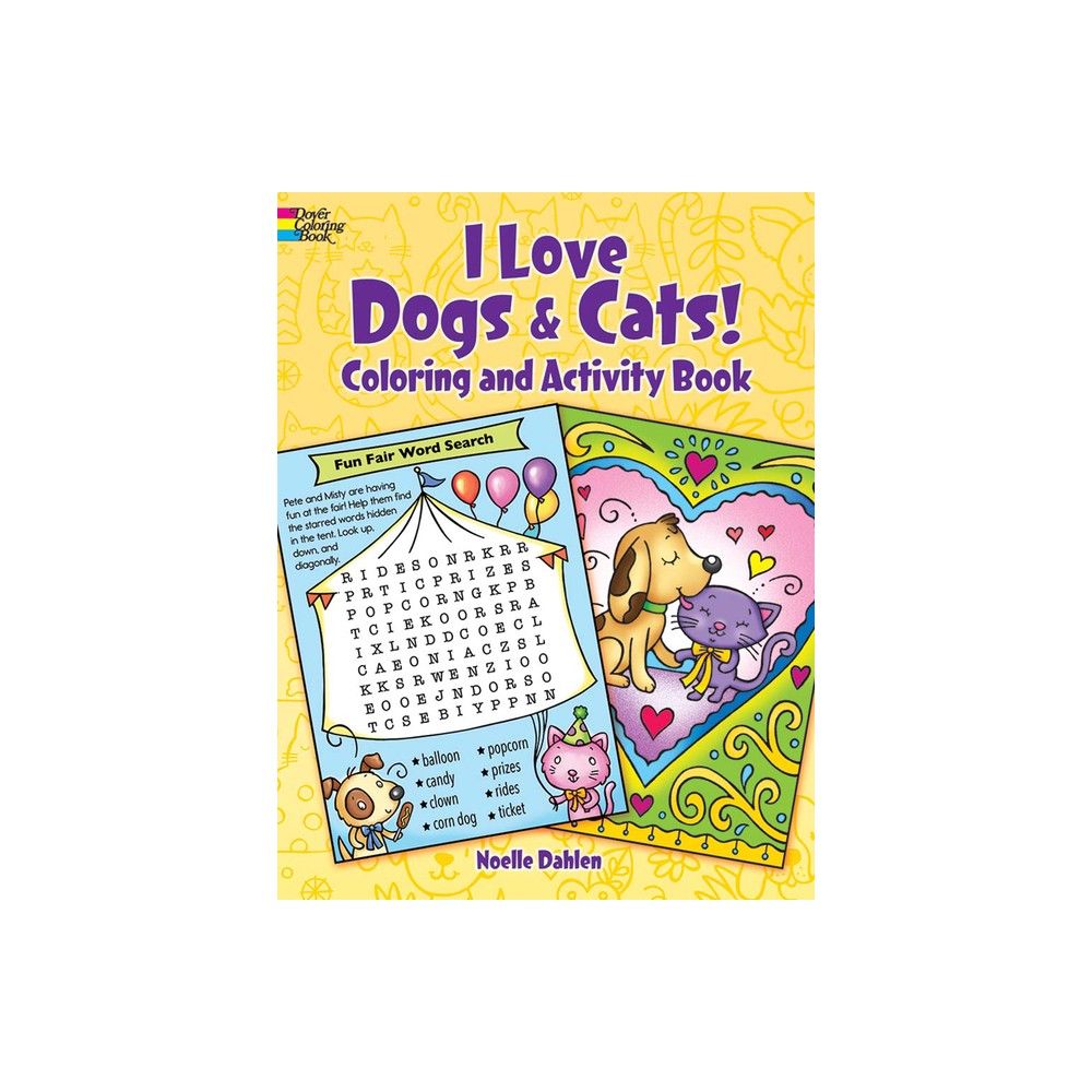 Cats And Dogs In Love Coloring Pages