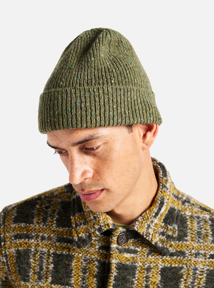 Universal Works Watch Cap in Green Tweed Knit | King's Cross