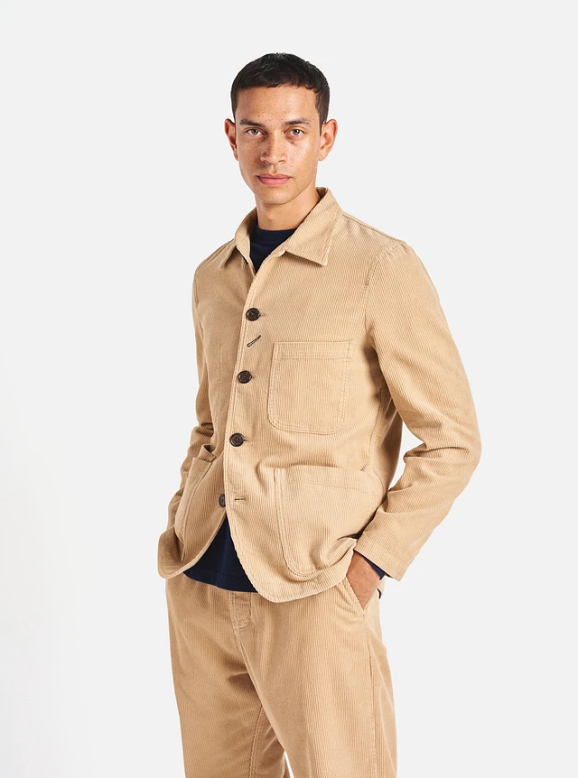Universal Works Bakers Jacket Fawn Cord | King's Cross