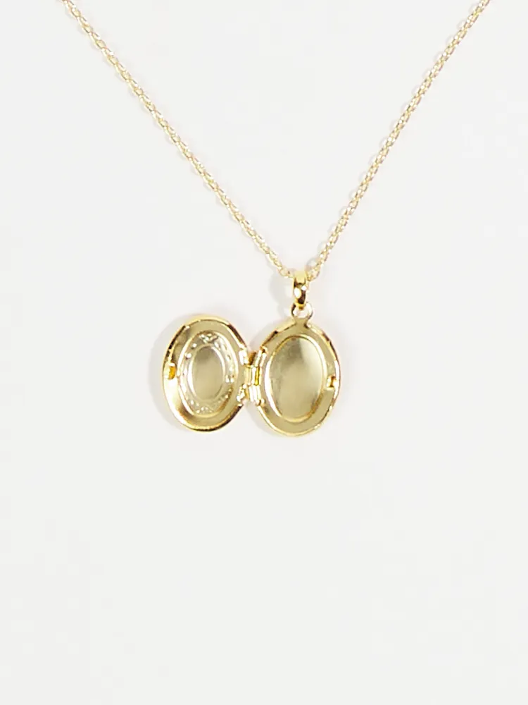 Altar'd State 14K Gold Dipped Dainty Locket Necklace | Mall of America®