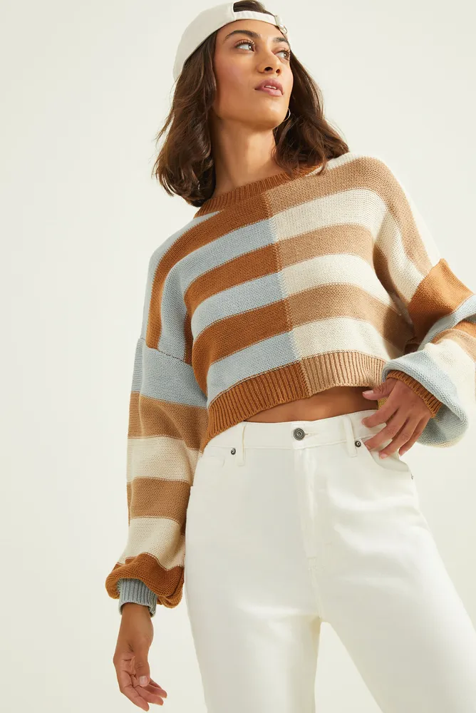 Altar'd State Sarah Split Striped Sweater | Mall of America®