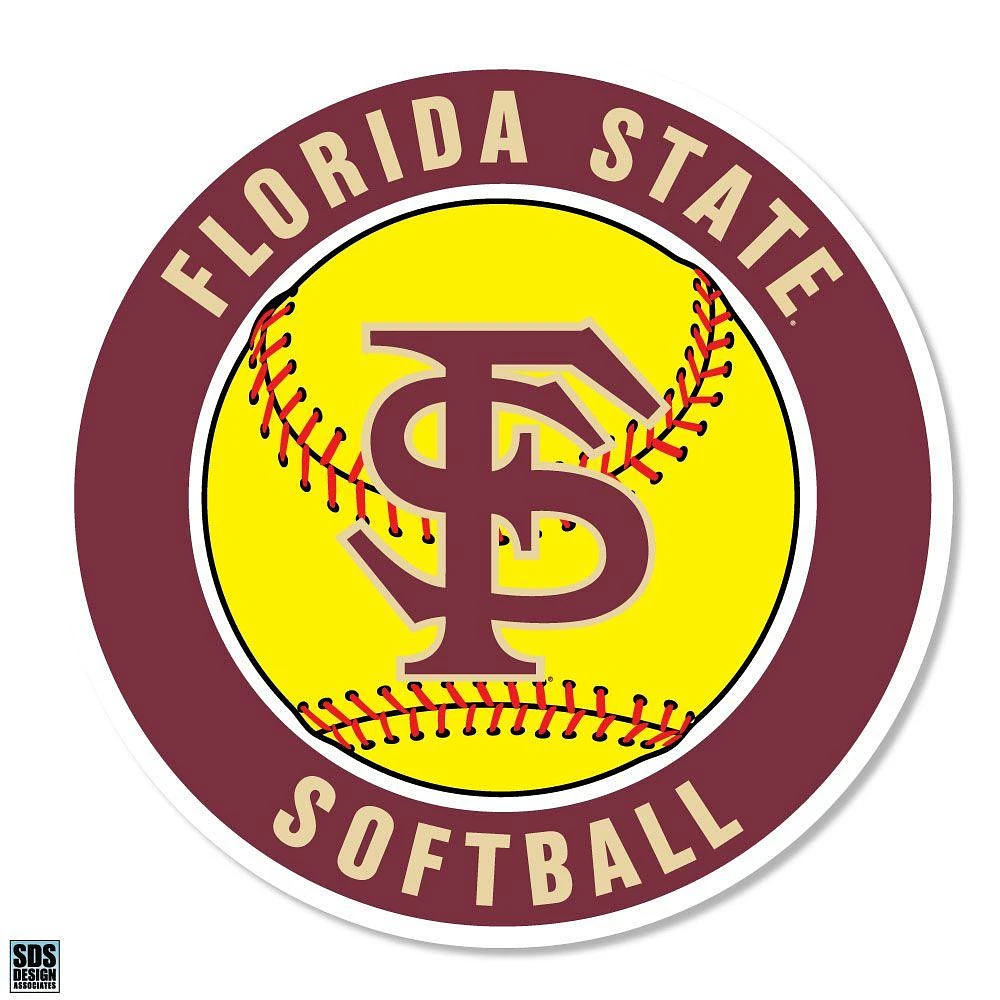 Alumni Hall Fsu | Florida State 3 Softball Circle Decal | Alumni Hall ...
