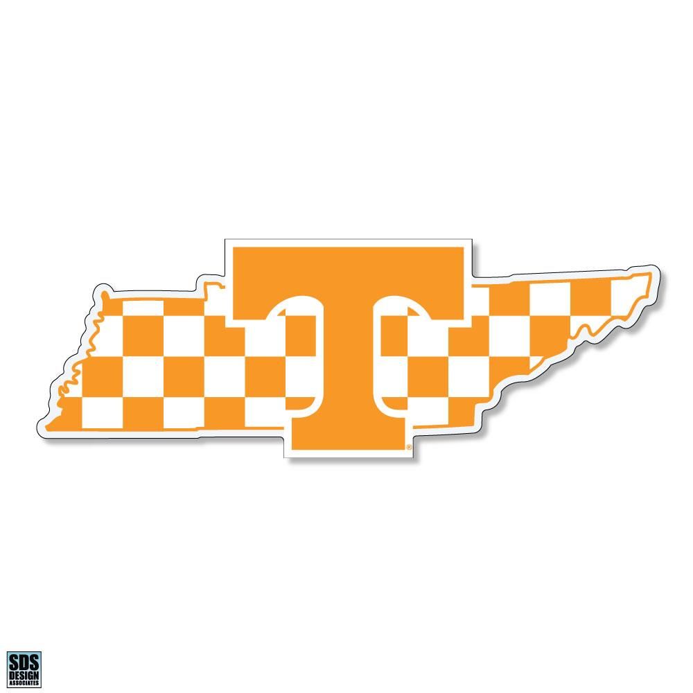 Alumni Hall Vols | Tennessee Checkerboard State 2 Decal | Alumni Hall ...