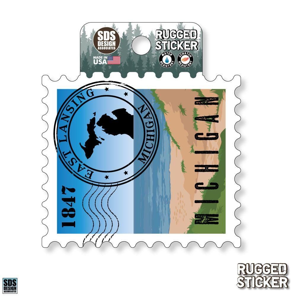 Alumni Hall Ahs | Seasons Design Lansing State Stamp 3.25 Decal ...