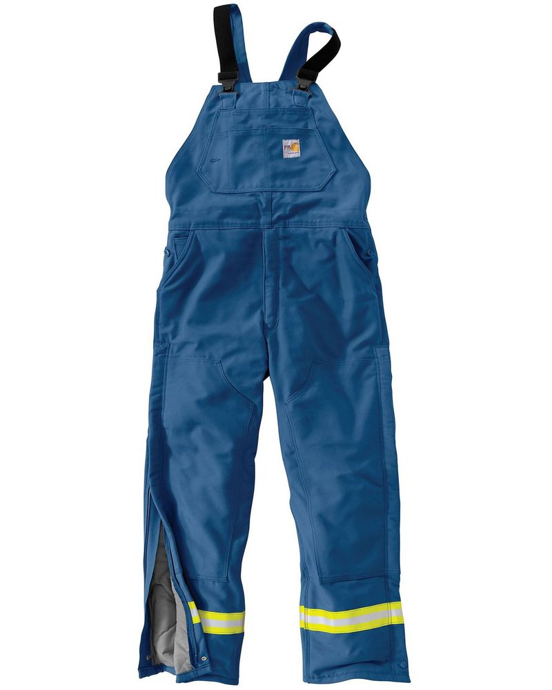 Carhartt Flame Resistant Reflective Quilt Lined Duck Bib Overalls ...