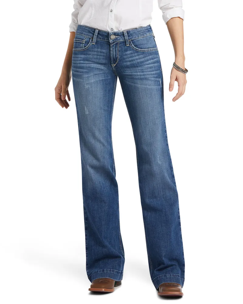 Ariat Women's Jennifer Eleanor Wide Trouser Flare Jeans - Plus | Mall ...