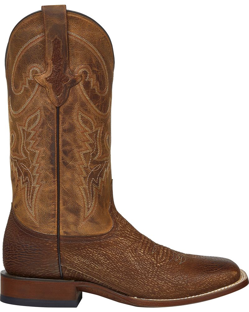 Lucchese Handmade Cognac Ryan Shark Cowboy Boots - Square Toe | Mall of ...